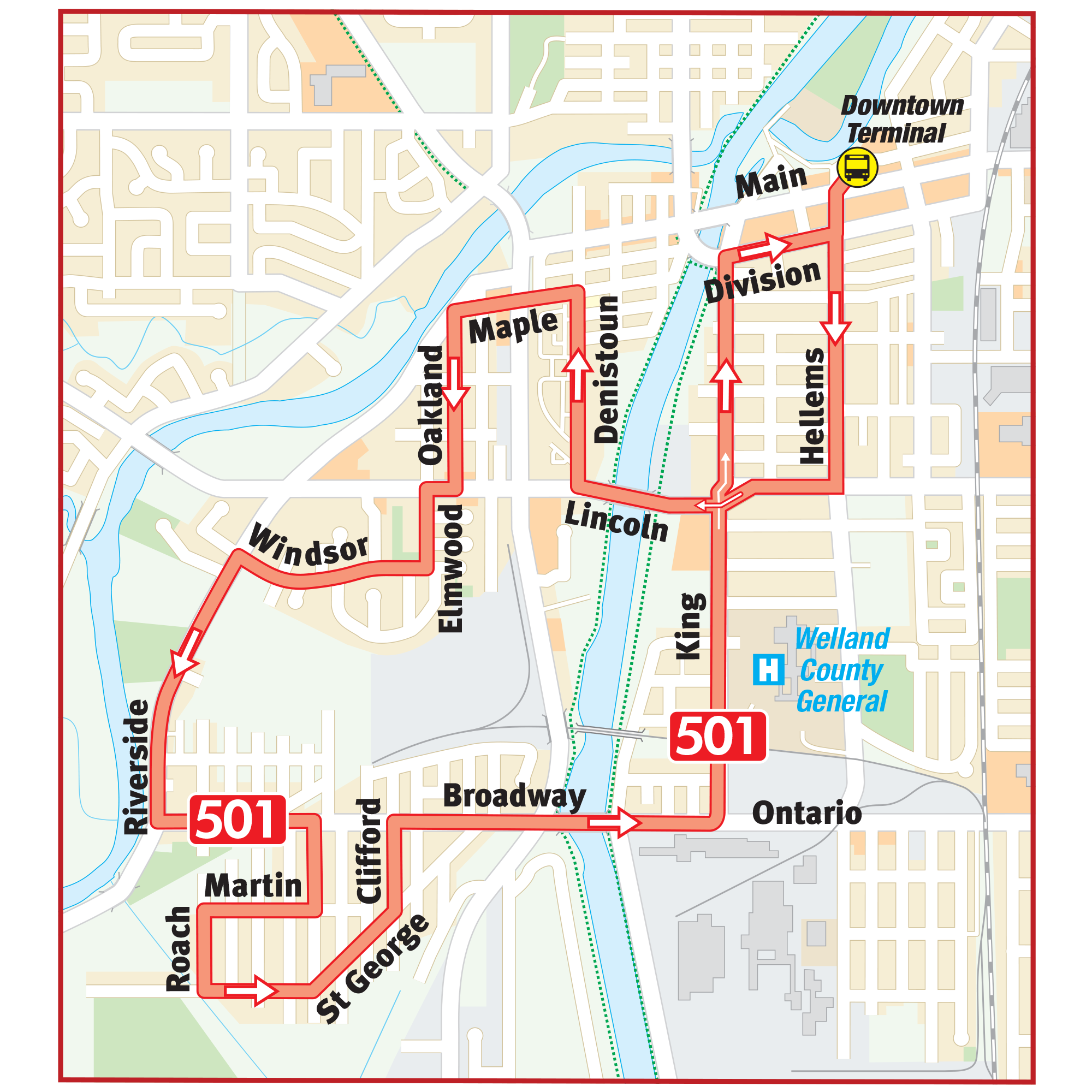 Route 501 Broadway - Niagara Region Transit