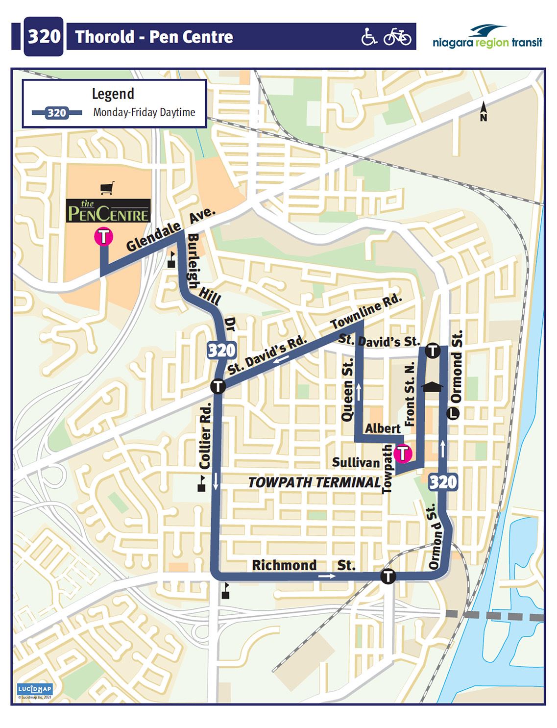 320 | Thorold - Pen Centre | St. Catharines - Niagara Region Transit