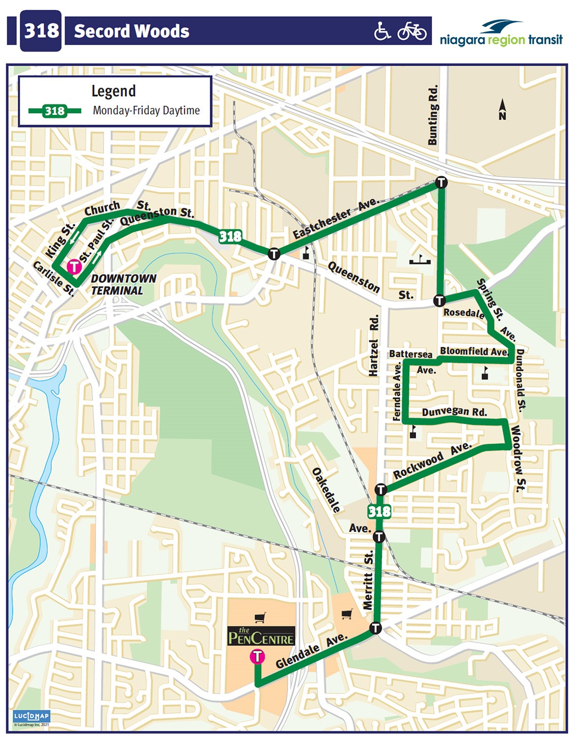 318 | Secord Woods | St. Catharines - Niagara Region Transit